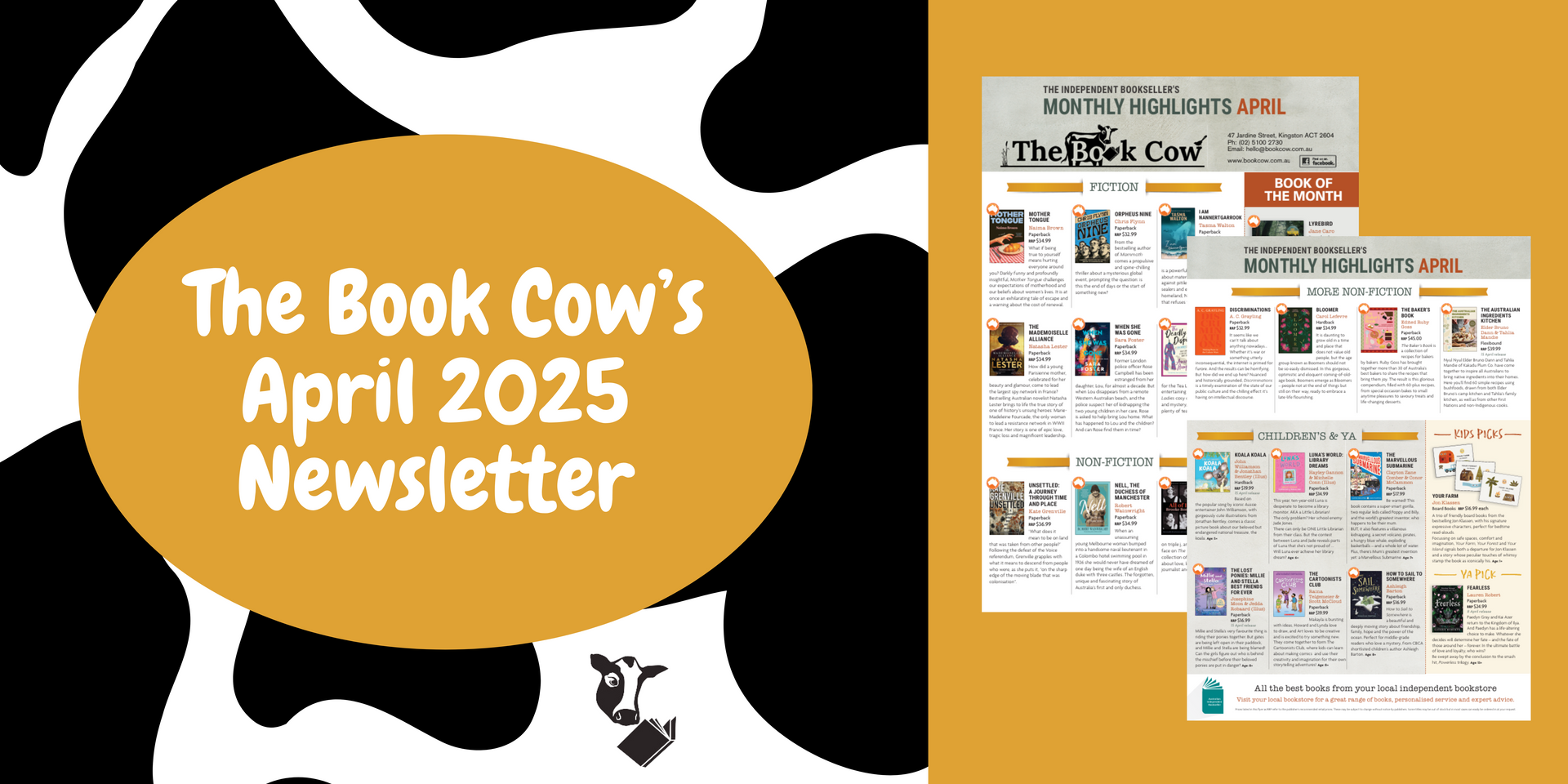 The Book Cow's April 2025 Newsletter