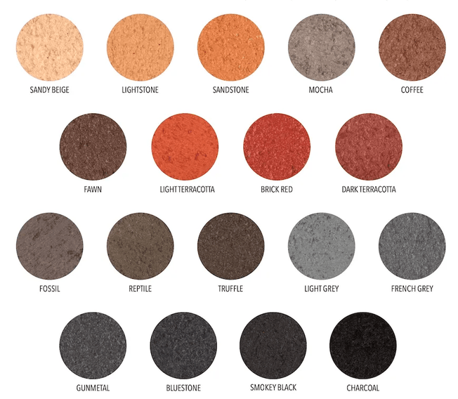 Colored Concrete Color Chart Coloured Concrete, Oxides & Pigments