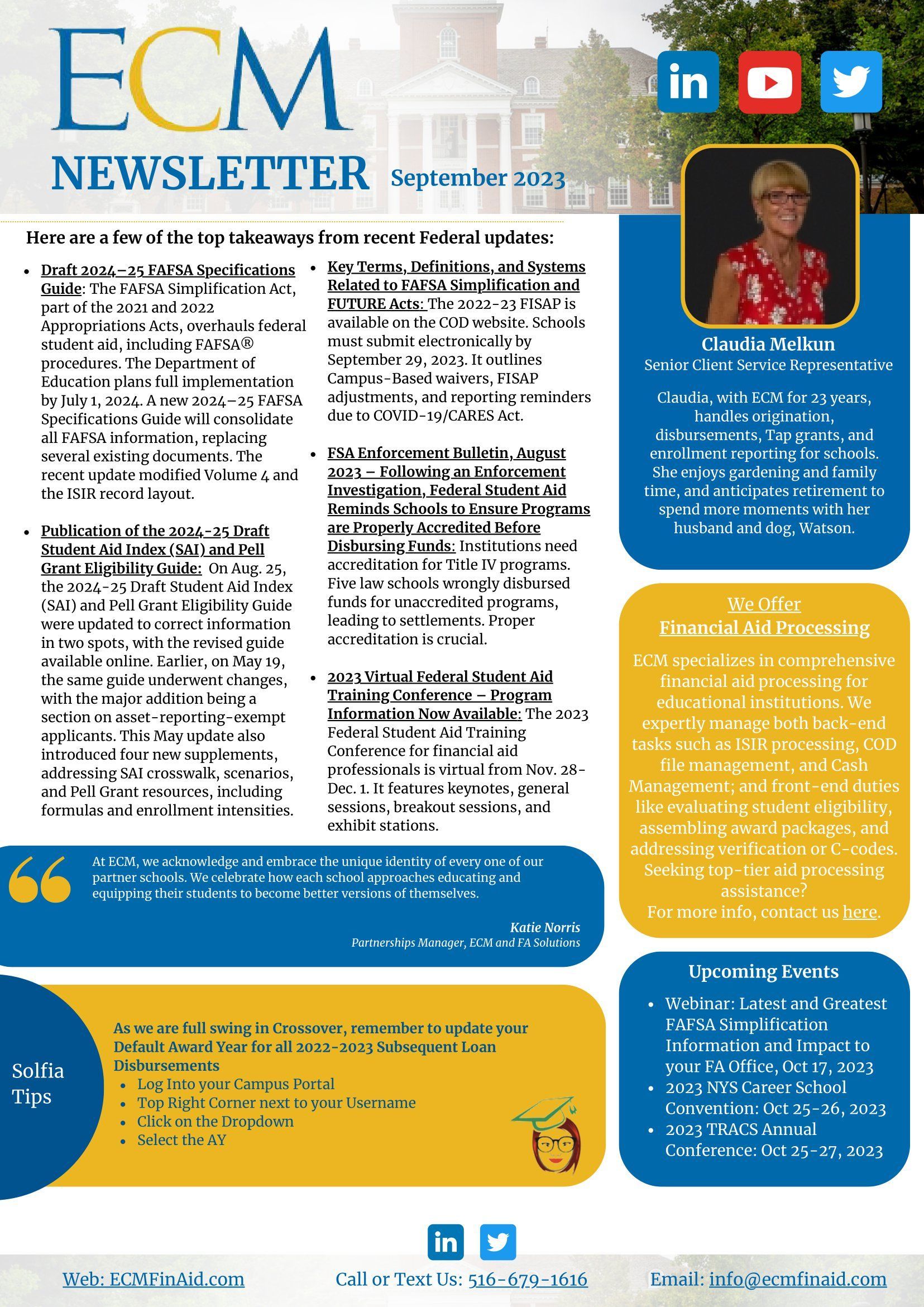 ECM NEWSLETTER September 2023