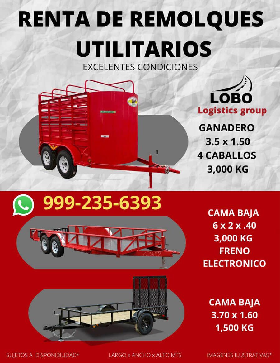 Renta de remolques y camionetas de carga en Mérida