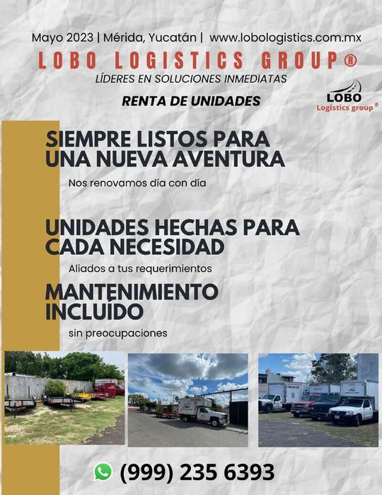 Renta de remolques y camionetas de carga en Mérida