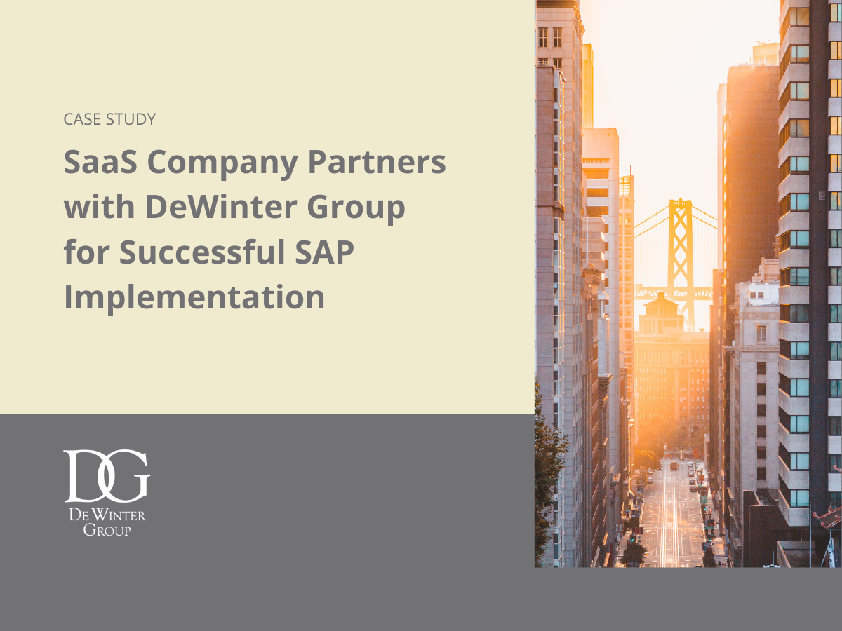 SaaS Company Partners with DeWinter Group for SAP Implementation