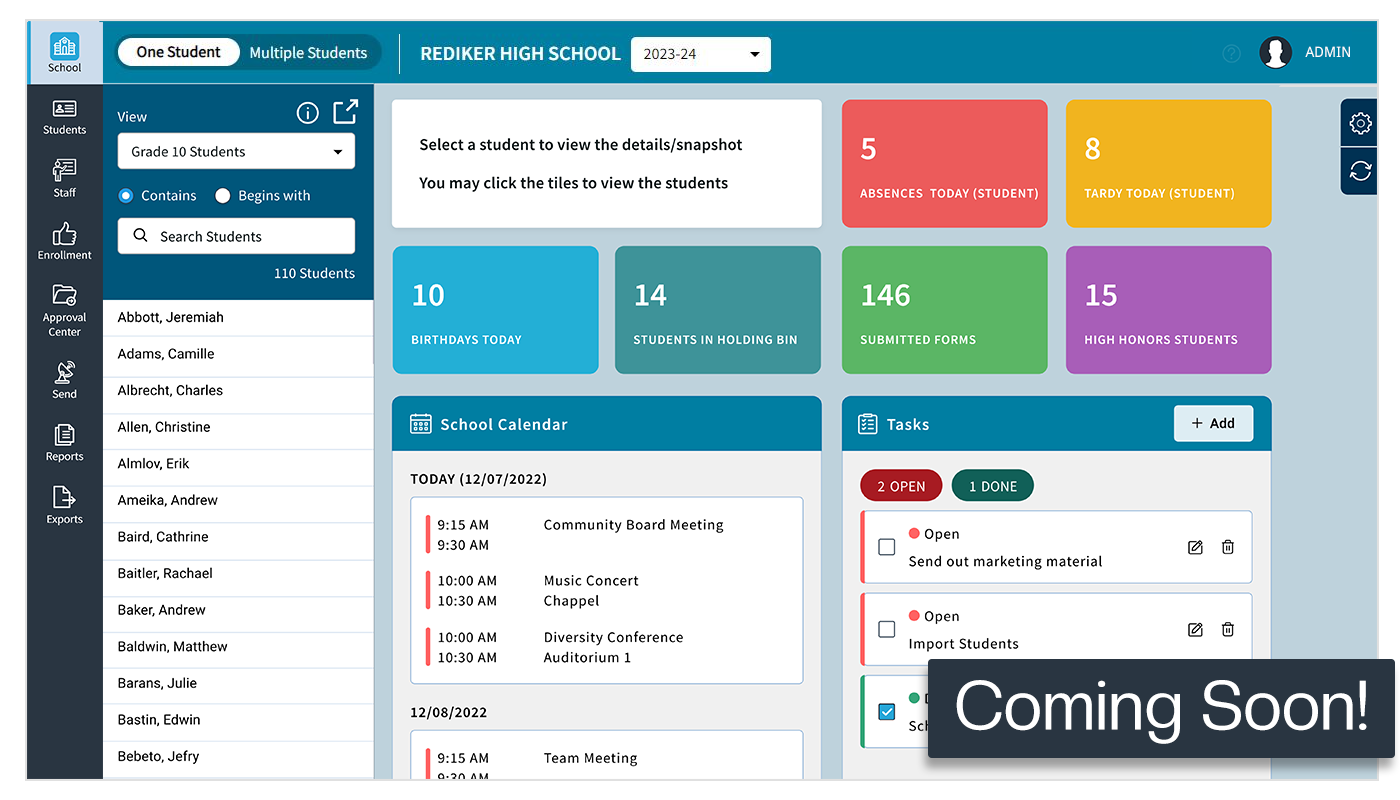 AdminPlus Student Information System - Get Started | Rediker Software