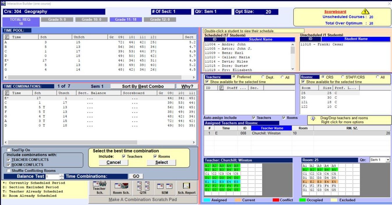 Master Schedule Building Software | Rediker Software