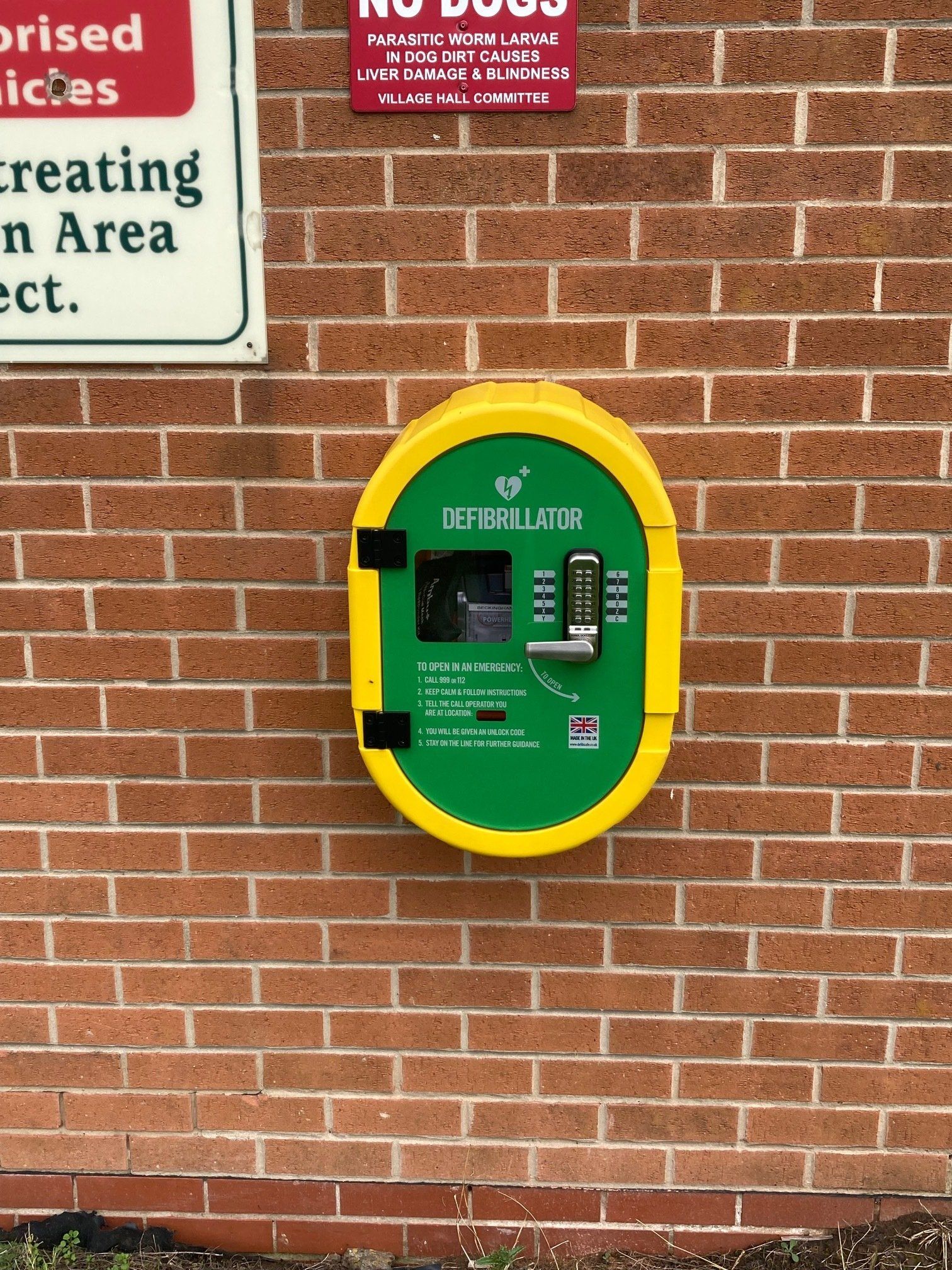 New Public Defibrillator at Beckingham Village Hall