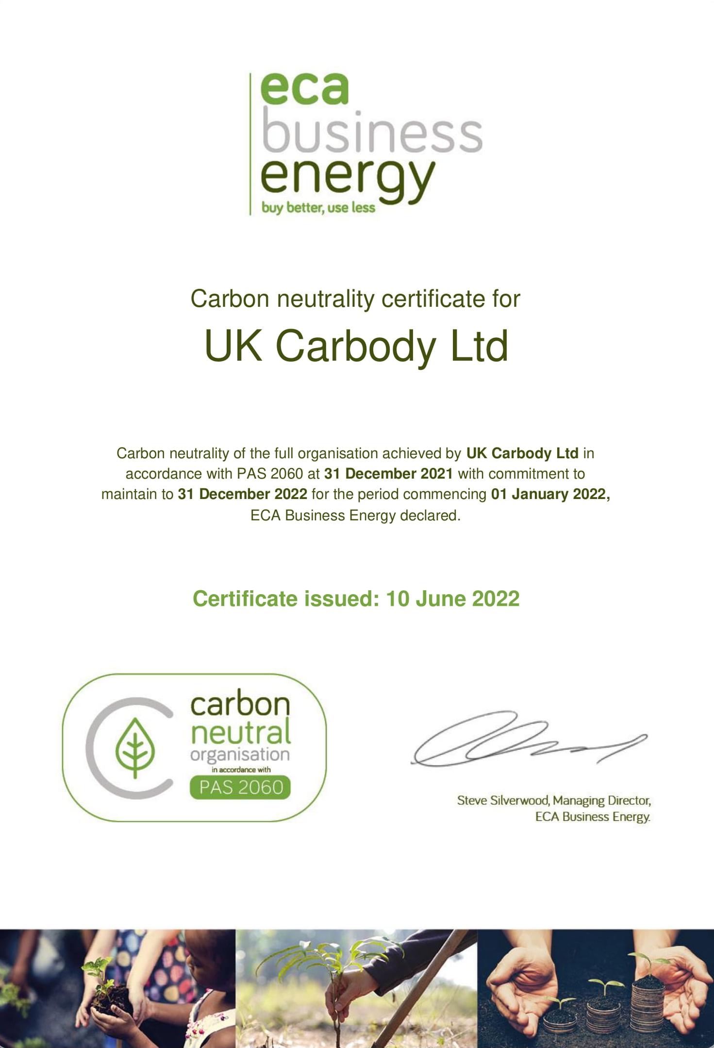 About UK Carbody Car Body | Carbon Neutral Organisation