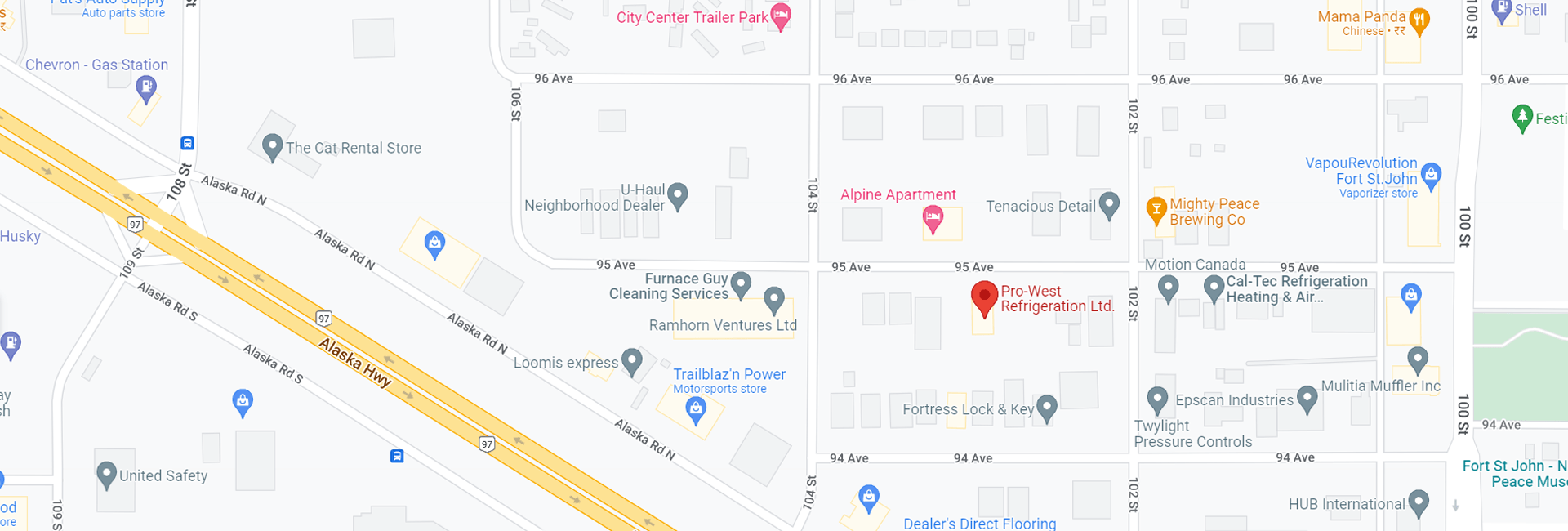 Business Locations, Contact HVAC Contractor | Pro-West Refrigeration Ltd