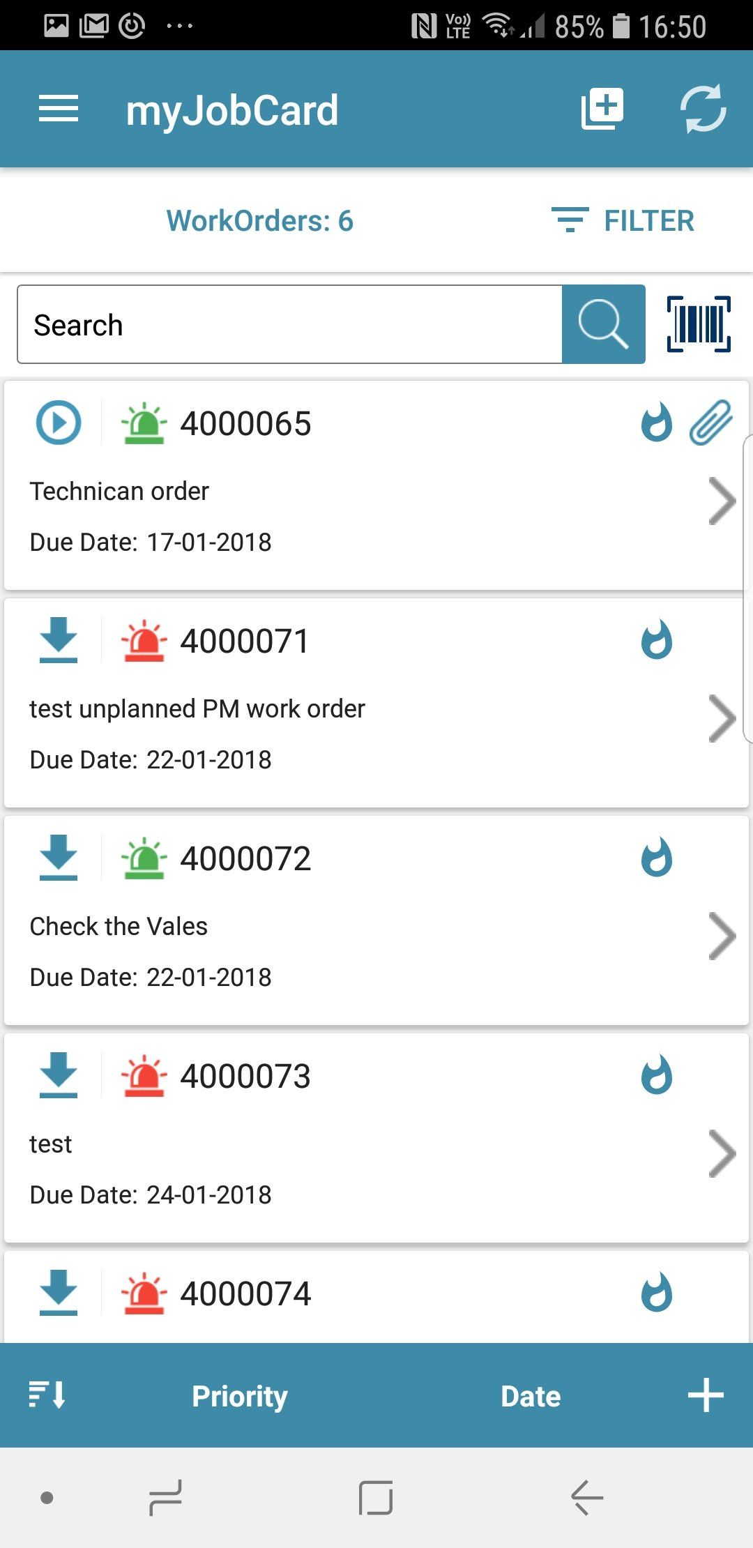 myJobCard | SAP EAM, SAP Mobile Plant Maintenance | On Device