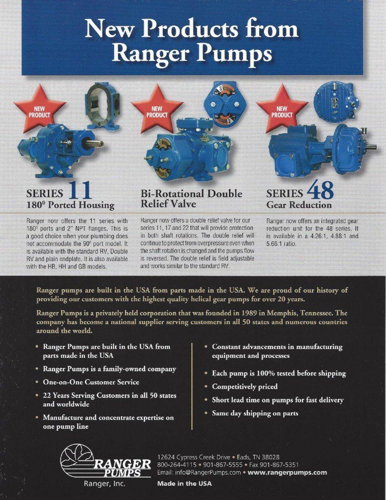 Ranger Pumps - RA Ross NE