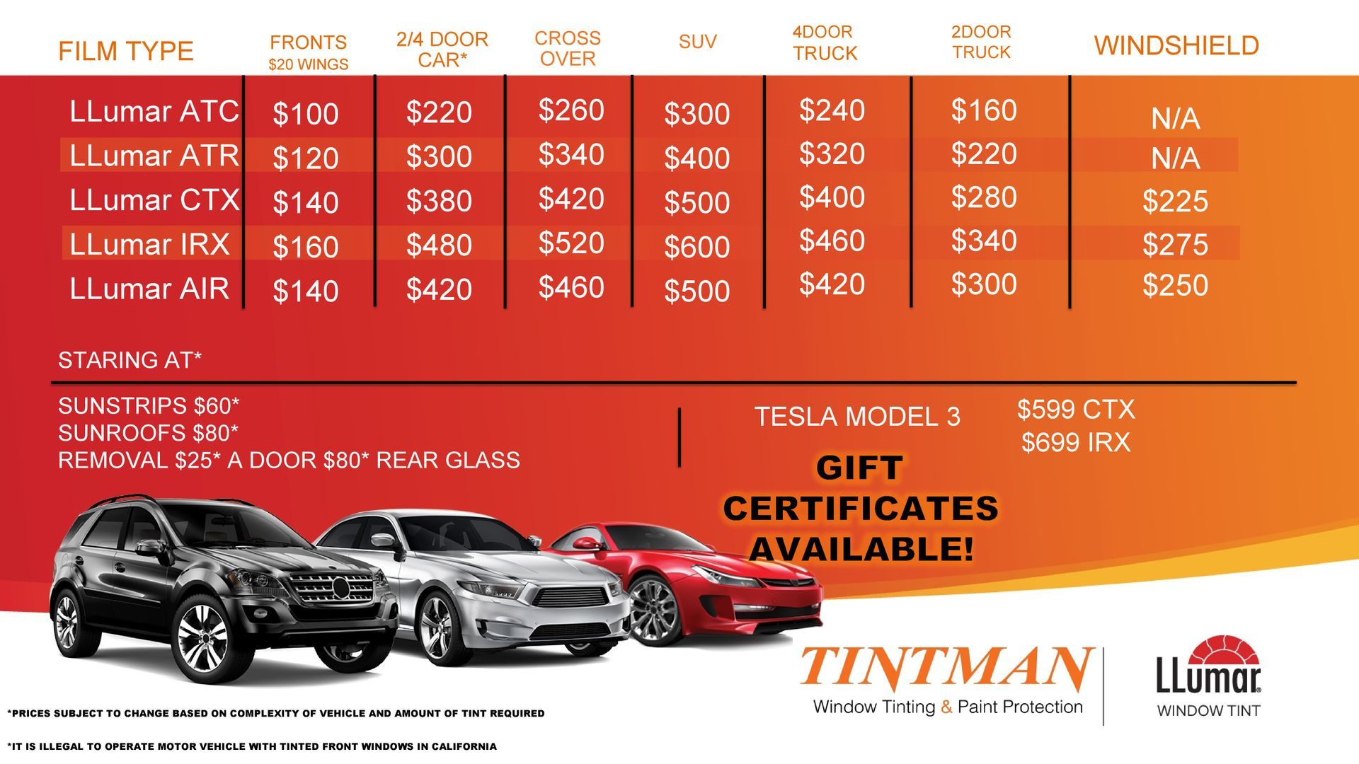 Car Window Tinting Experts | Murrieta, CA | Tintman