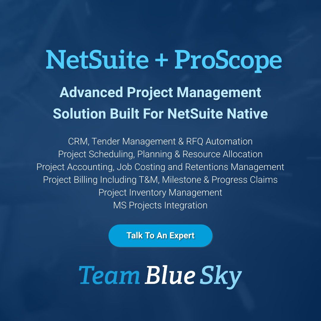 TBS ProScope Advanced Project Management for NetSuite