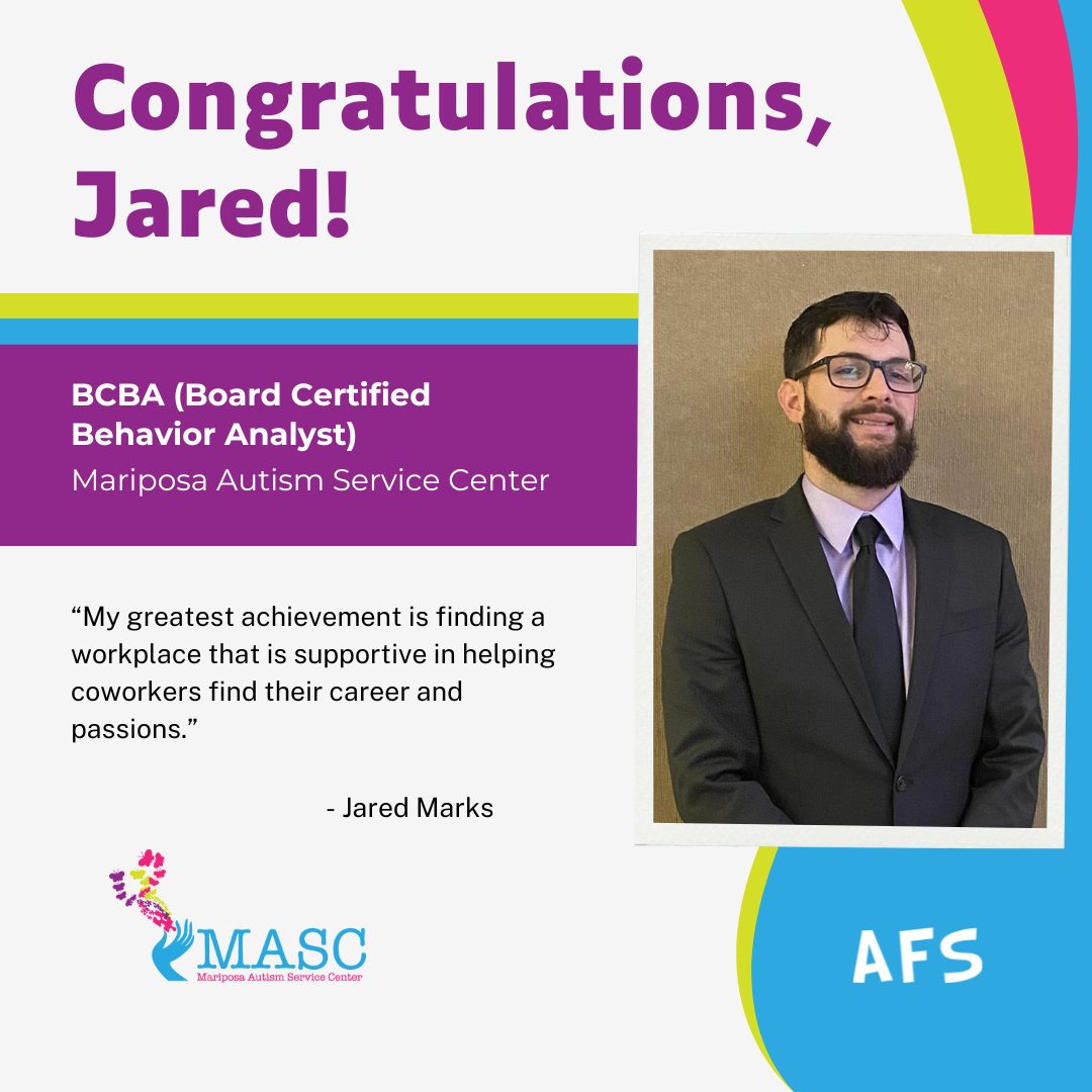 Jared Marks Achieves BCBA Certification at MASC