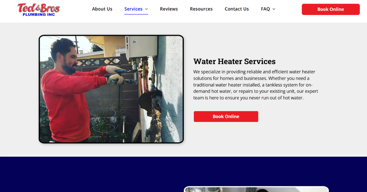 Ted & Bros Plumbing Water Heater & Tankless Experts