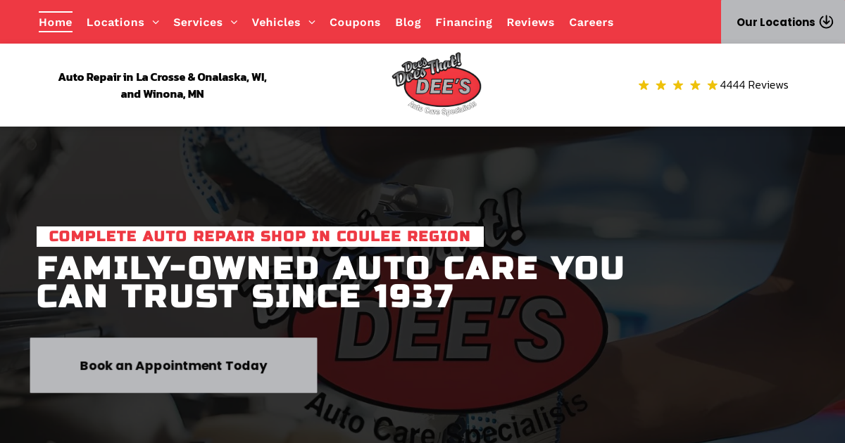 Auto Repair in La Crosse, Onalaska, WI, and Winona, MN | Dee’s Auto Care