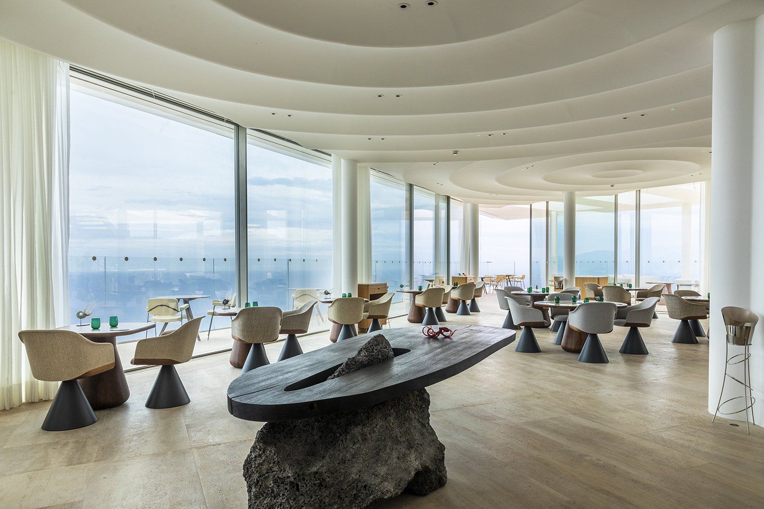 Inside the dramatic, modernist, art-filled Maybourne Riviera