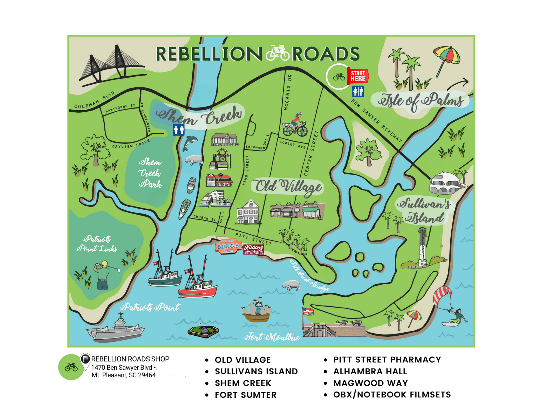 E-Bike Rentals & Tours: Rebellion Roads, Charleston, SC