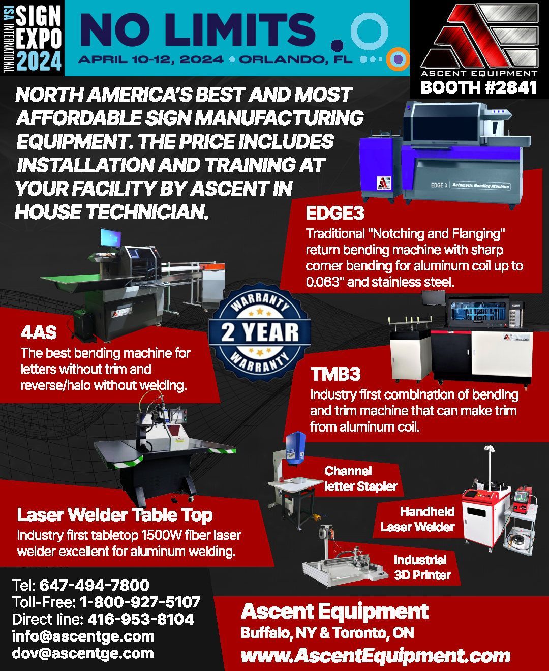 Ascent Equipment - Channel Letter Bending Machine Company