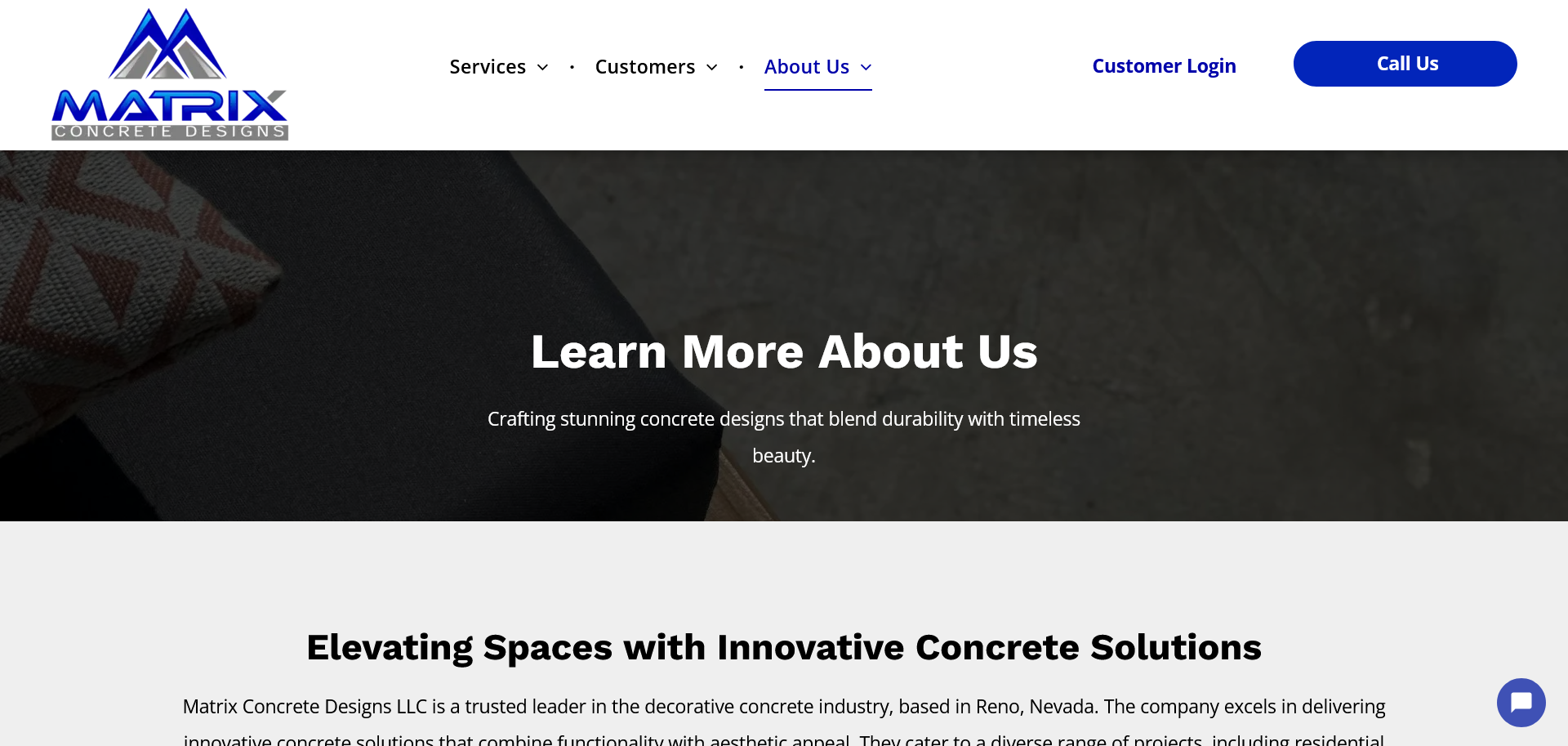 Learn About Us | Reno, NV | Matrix Concrete Designs