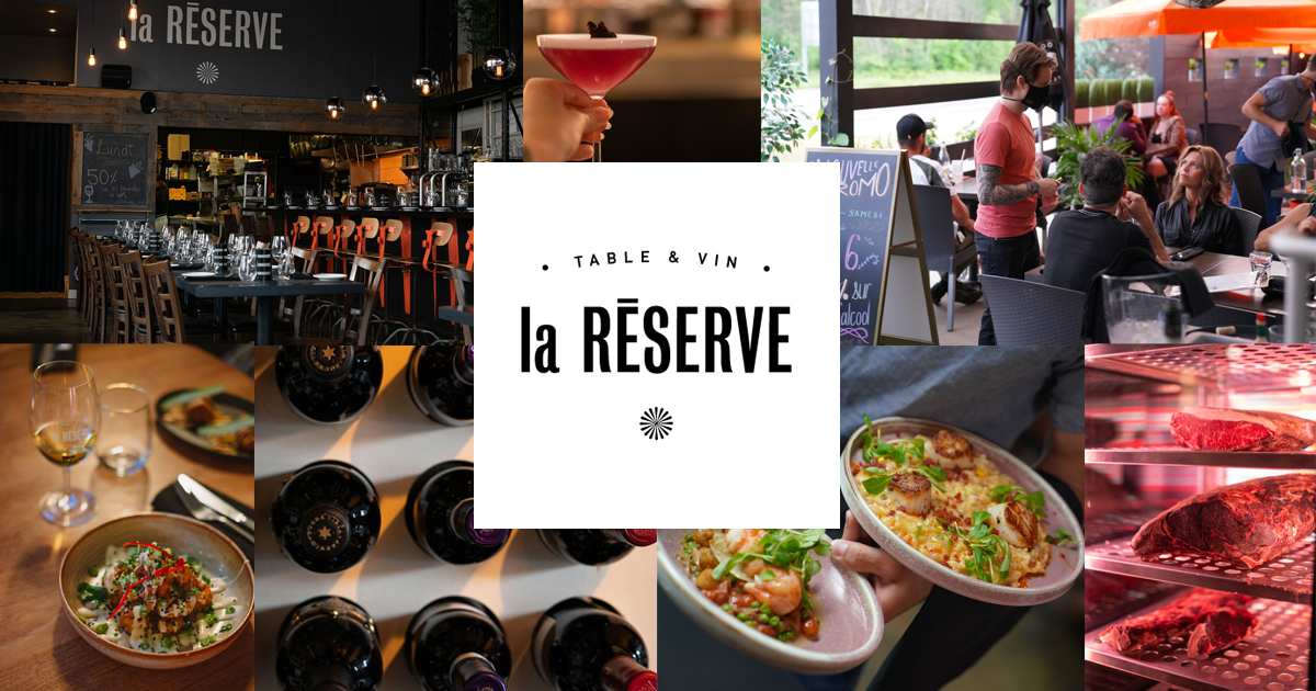 La RÉSERVE - table et vin | LES MENUS