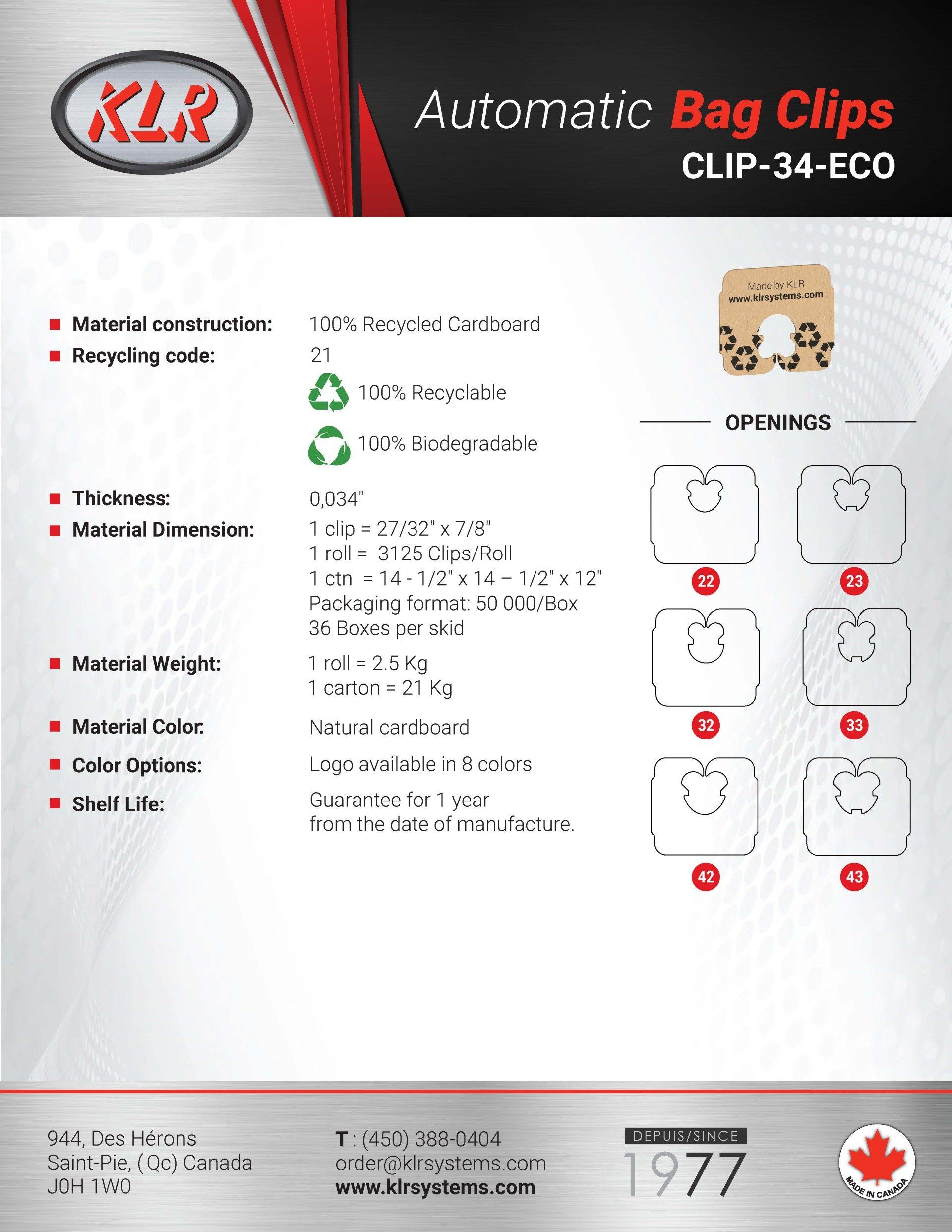 Bag clips by KLR Systems