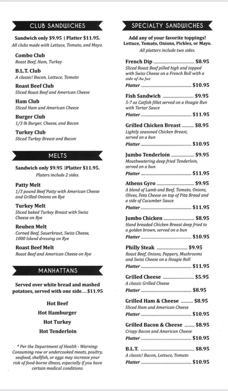 American Food Menu | Portland, TX | Coastal Wigs