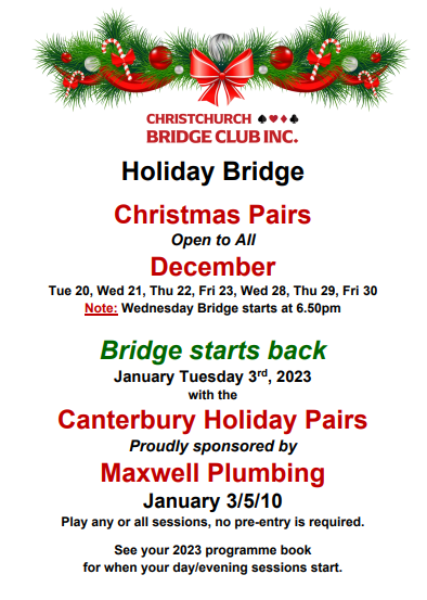 Christchurch Bridge Club Inc.