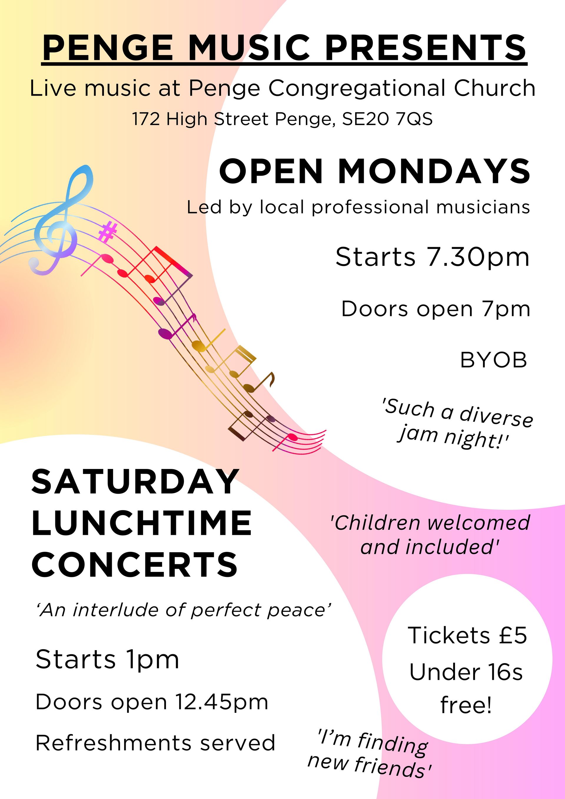 Penge Music concert venue classical music London
