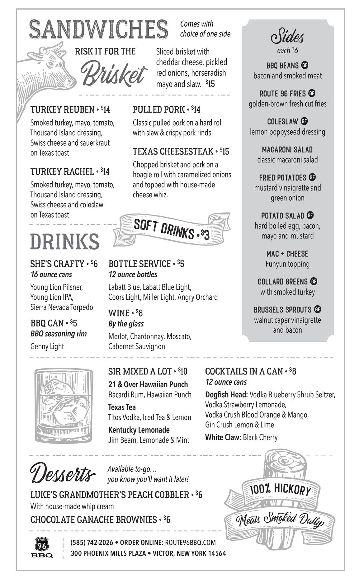 Menu | ROUTE 96 BBQ | TEXAS STYLE BBQ