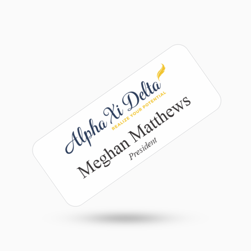 Custom Alpha Xi Delta Sorority Name Tags For Chapter Members | Name Tag ...
