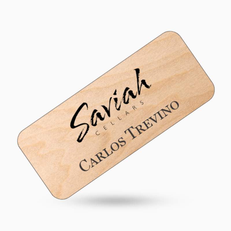 Custom Name Tags For Winery, Unique Wood Style or Metal Tags | Name Tag ...