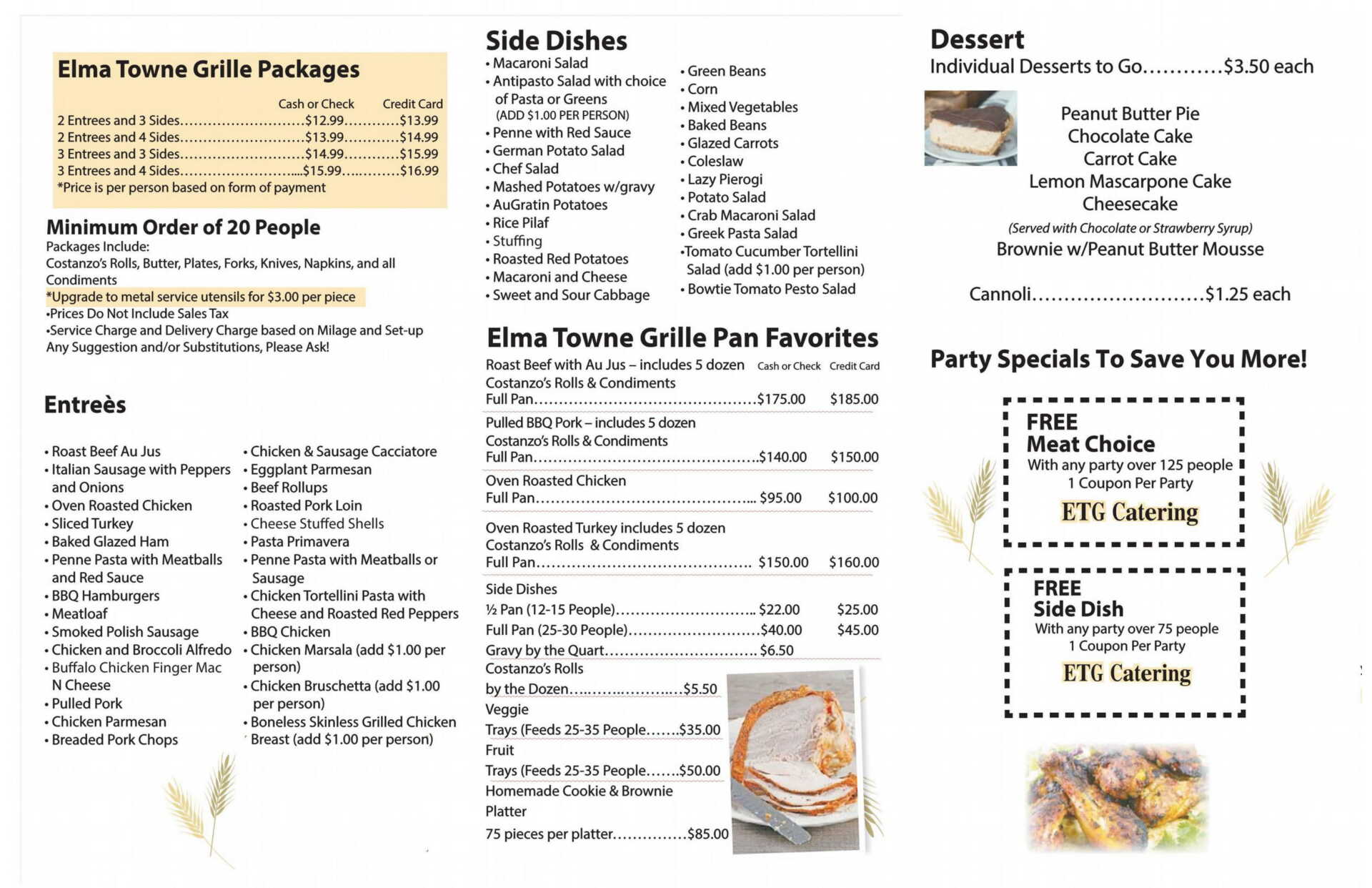 Event Catering | Buffalo, Depew & Amherst, NY | Elma Towne Grille