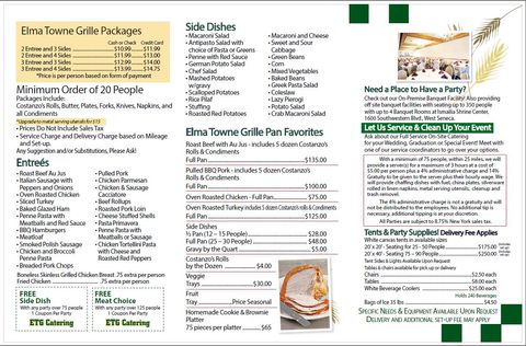 Event Catering | West Seneca, Lancaster & Buffalo, NY | Elma Towne Grille