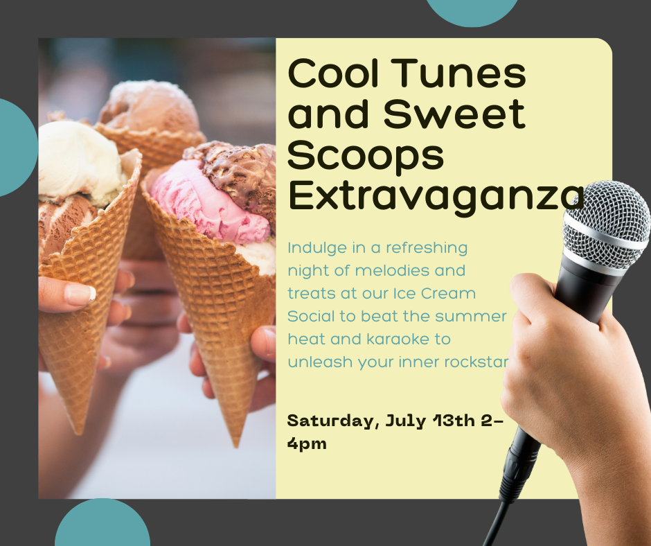 Ice Cream & Karaoke Social! 7/13 @ Trinity MCC 2-4p