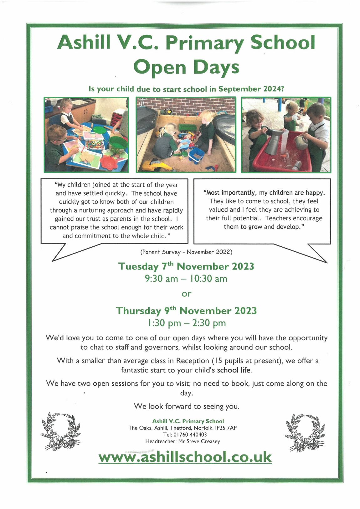 Dear Visitor. On behalf of the staff and governors of the school I ...