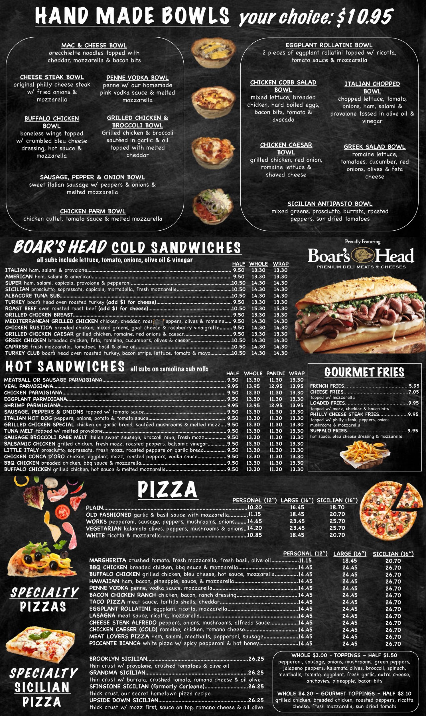 Menu/Specials | Edison Pizza