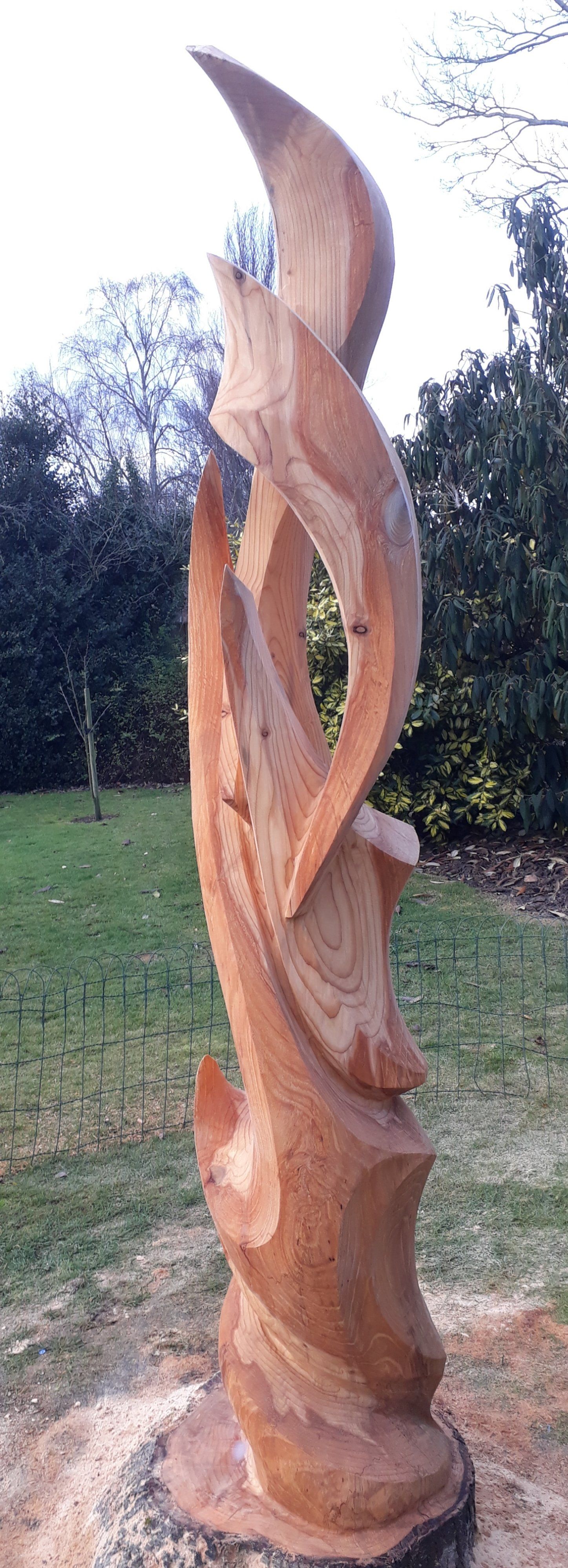 Abstract carvings and tree sculptures, Peter Leadbeater