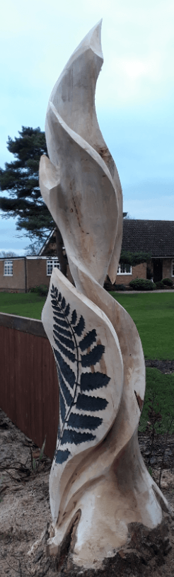 Abstract carvings and tree sculptures, Peter Leadbeater
