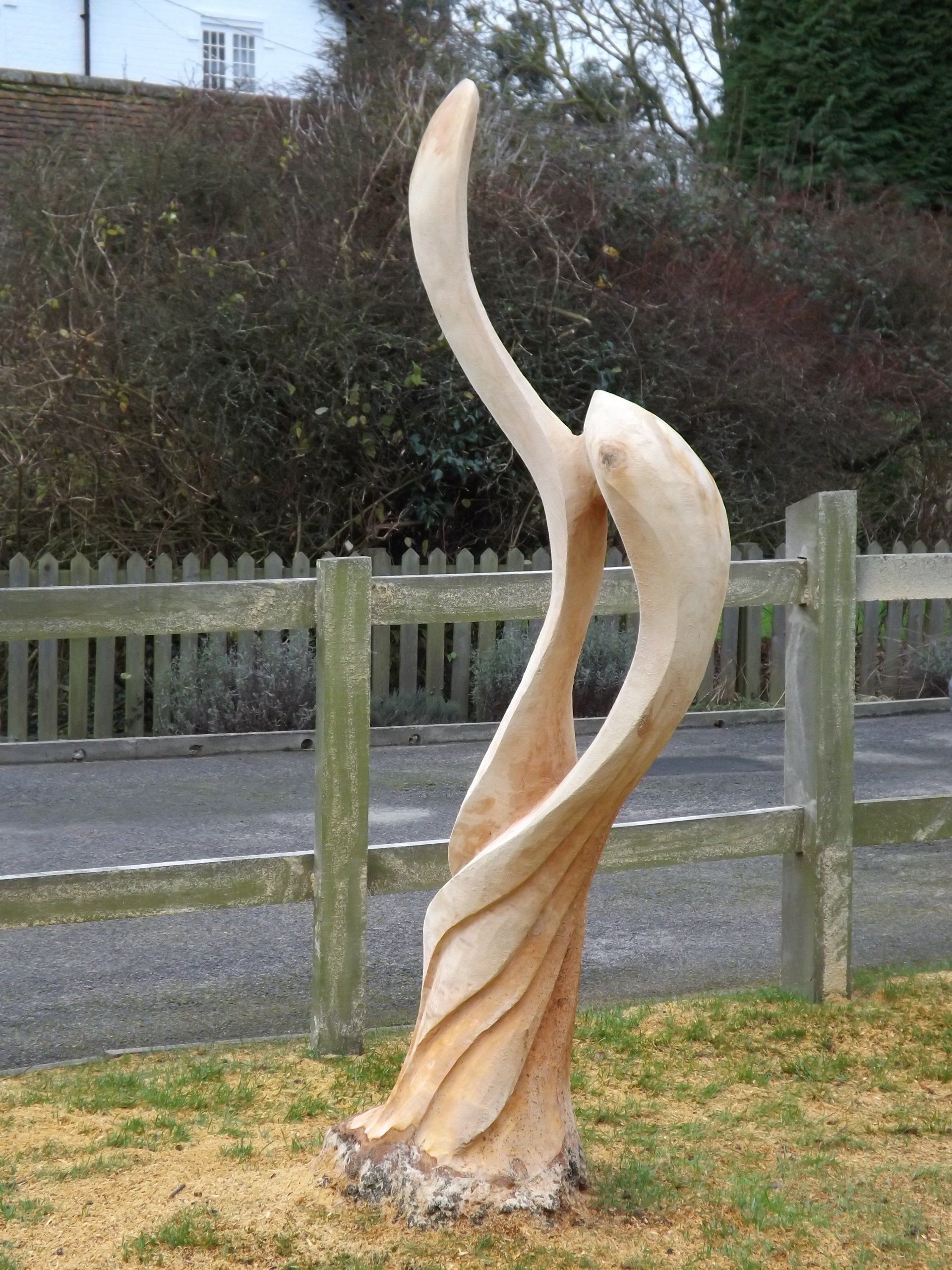 Abstract carvings and tree sculptures, Peter Leadbeater