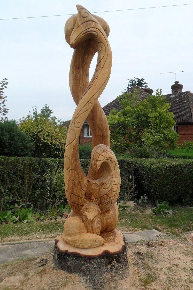 Abstract carvings and tree sculptures, Peter Leadbeater