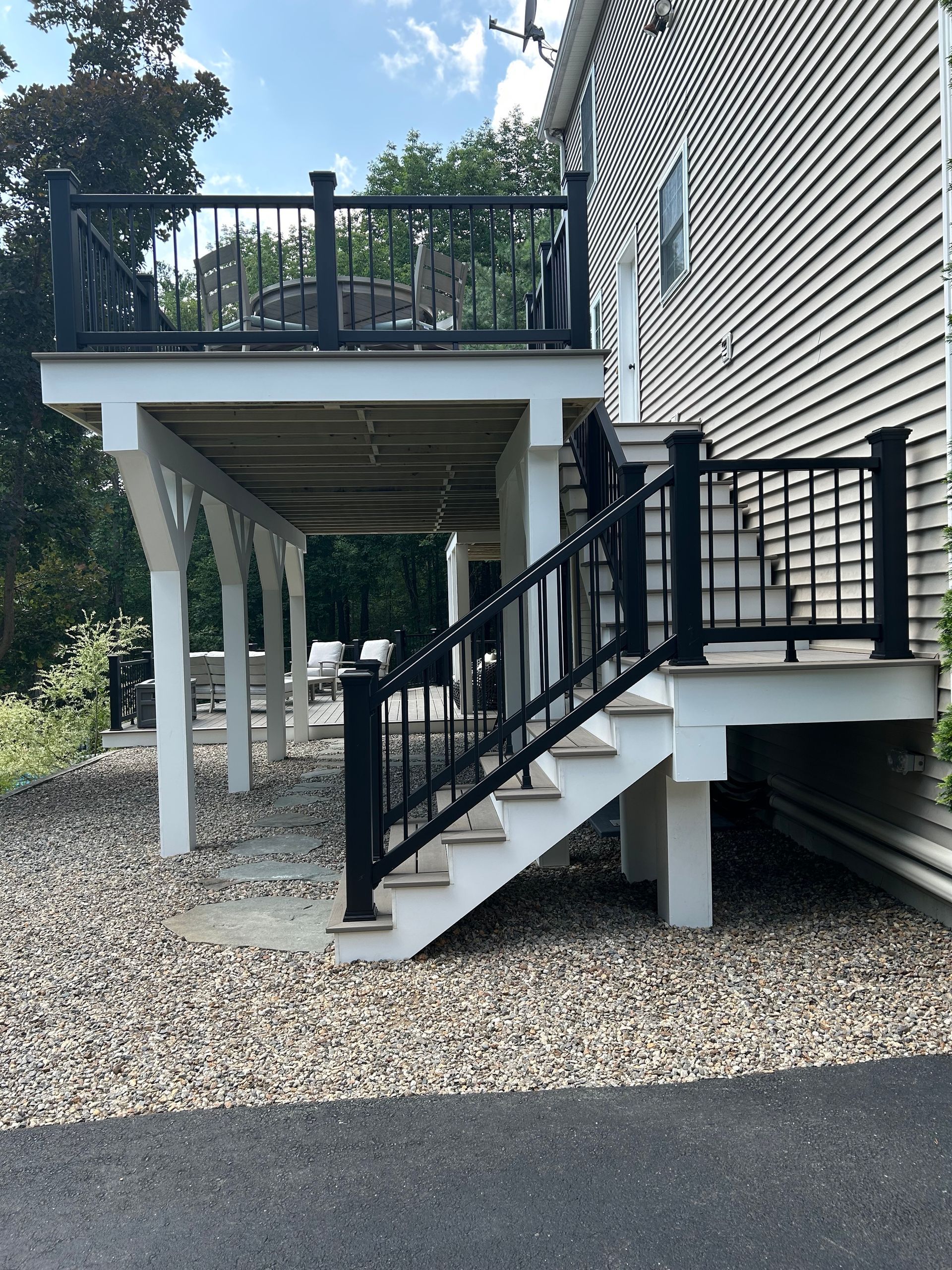 Trex Transcend Lineage Biscayne Backyard Deck | Westminster MA | Deck It