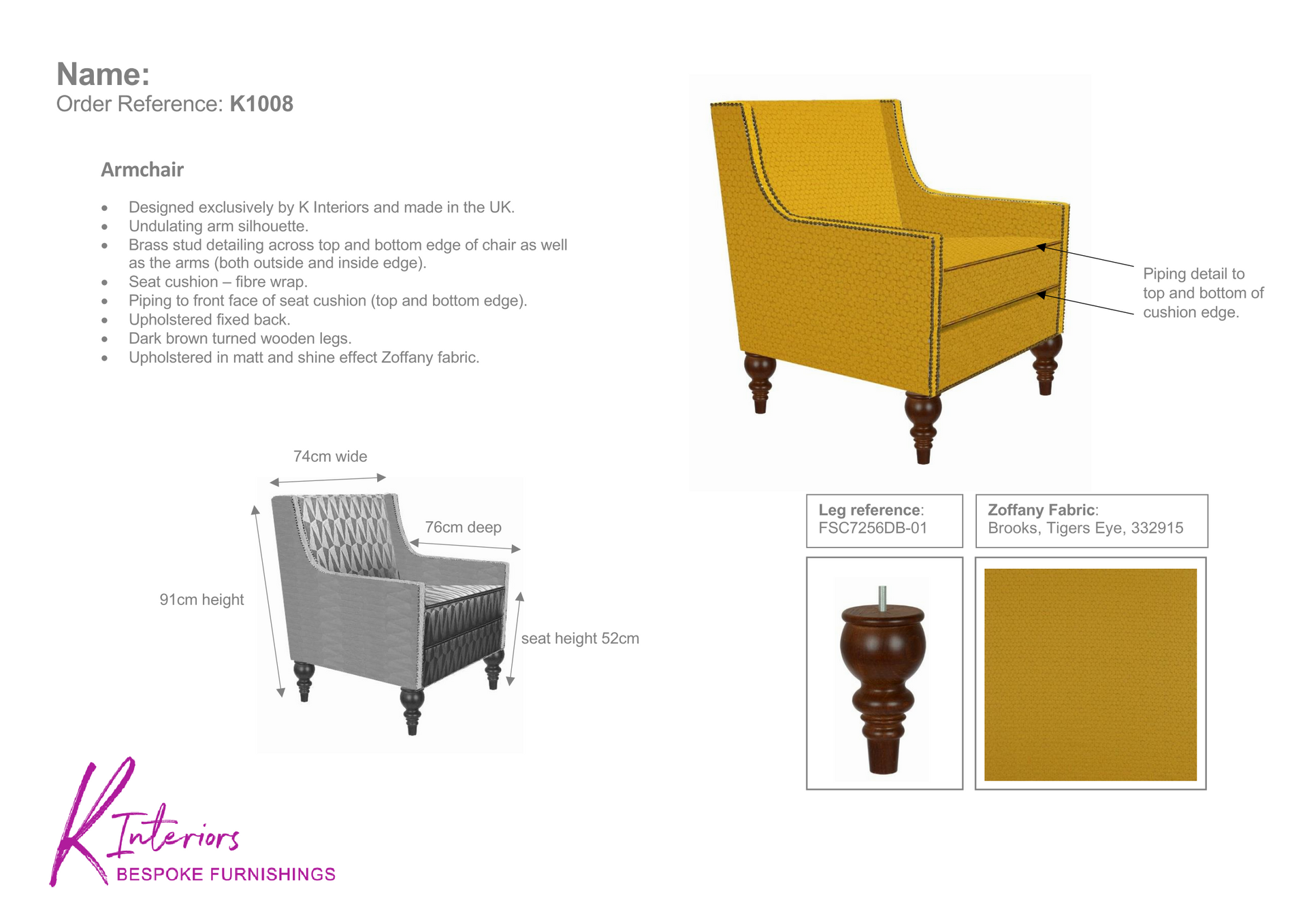 Bespoke Furniture & Soft Furnishings | Designed by K Interiors