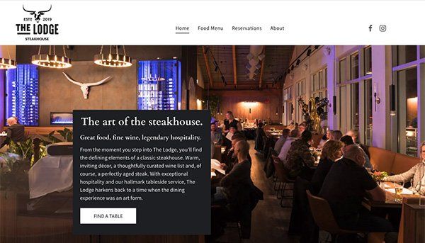 Food Menu - The Lodge Steakhouse