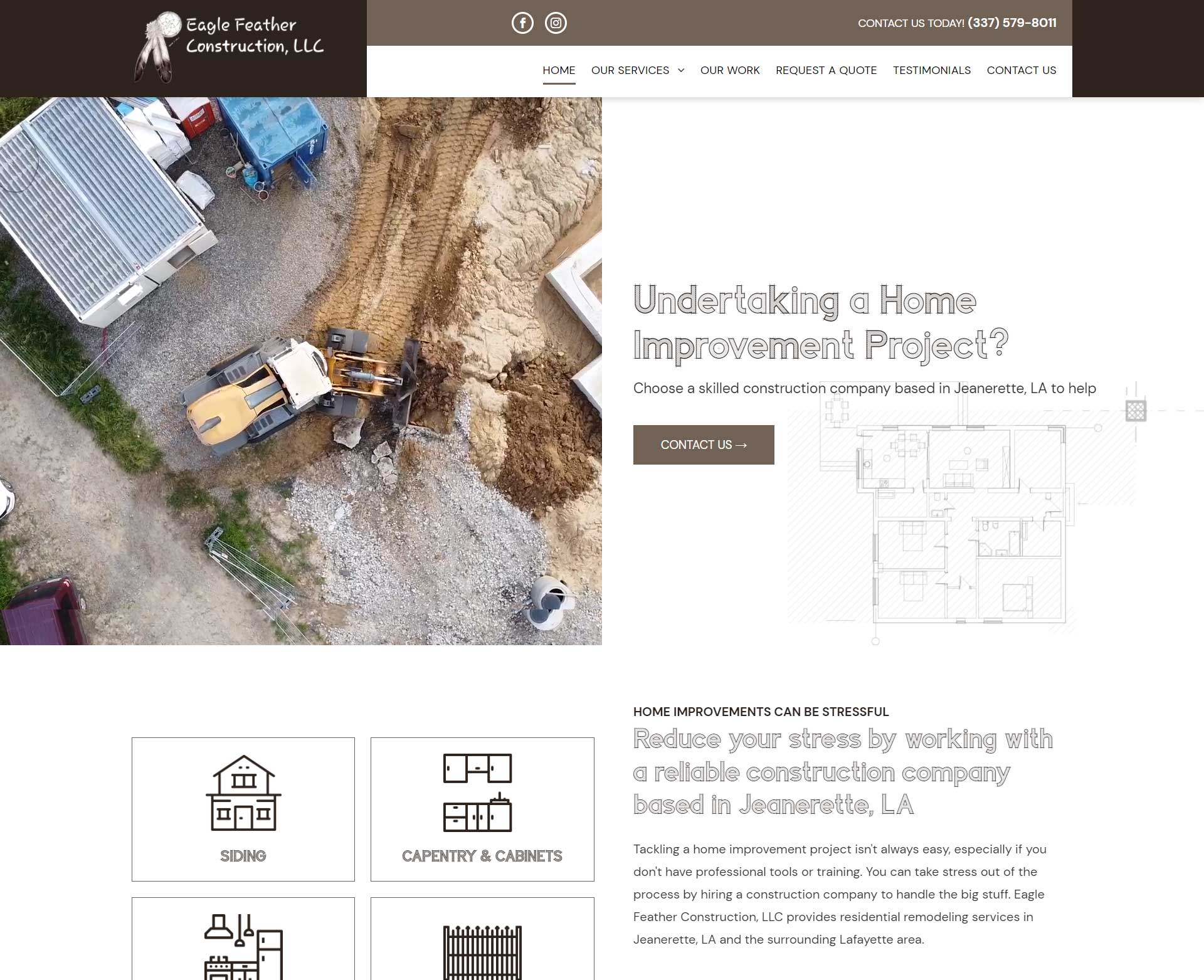 Construction, Remodeling & Roofing Portfolio | Engage Website Design
