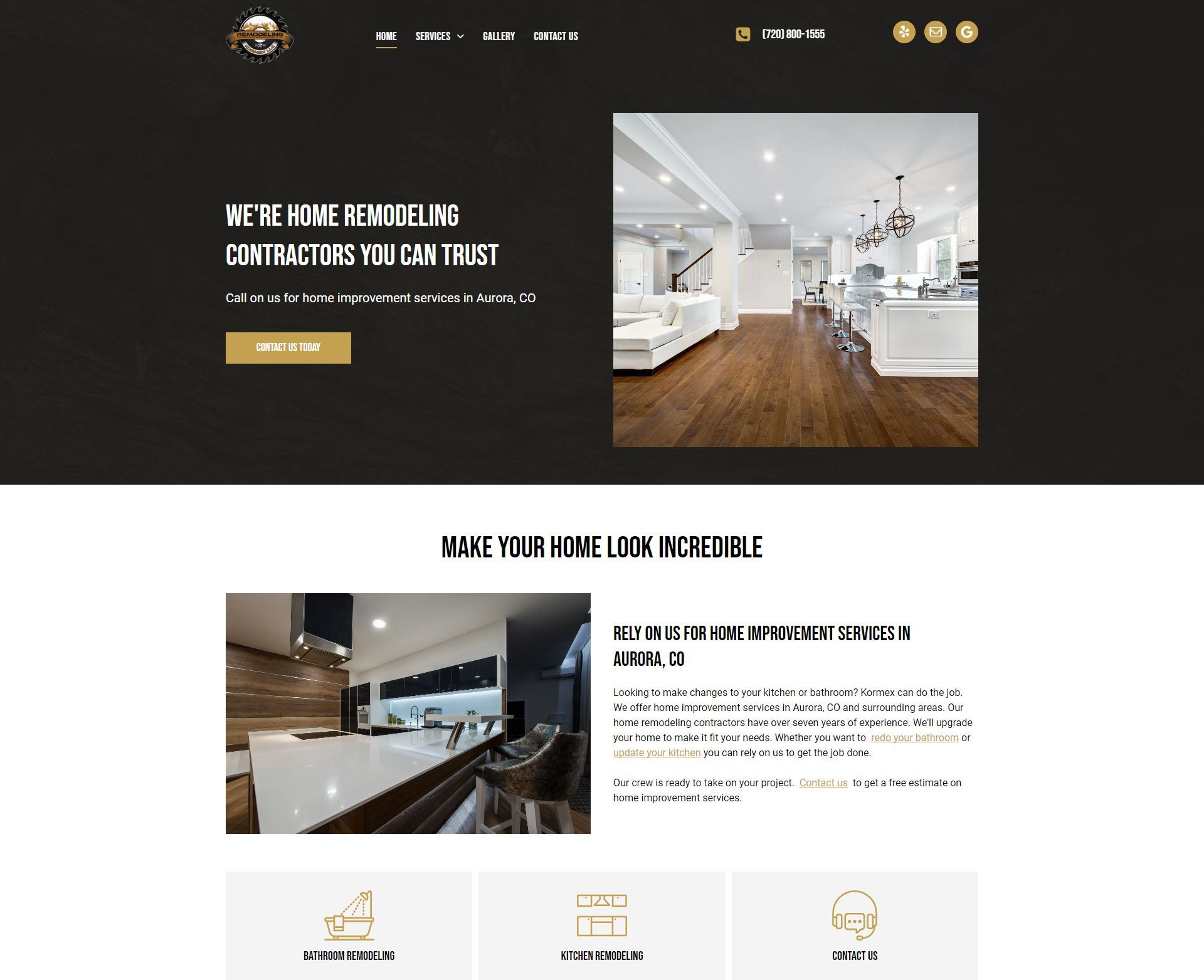 Construction, Remodeling & Roofing Portfolio | Engage Website Design