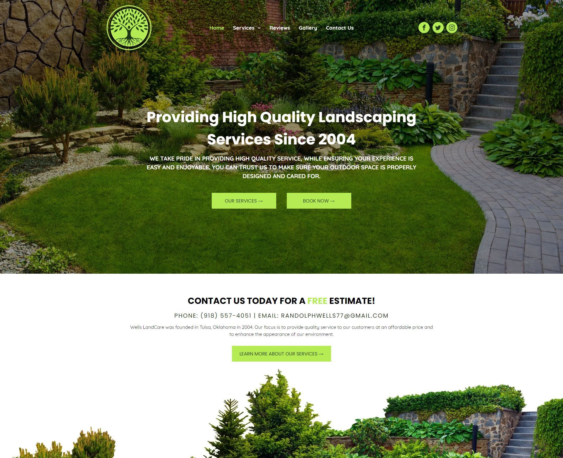 Landscape & Tree Portfolio | Engage Website Design