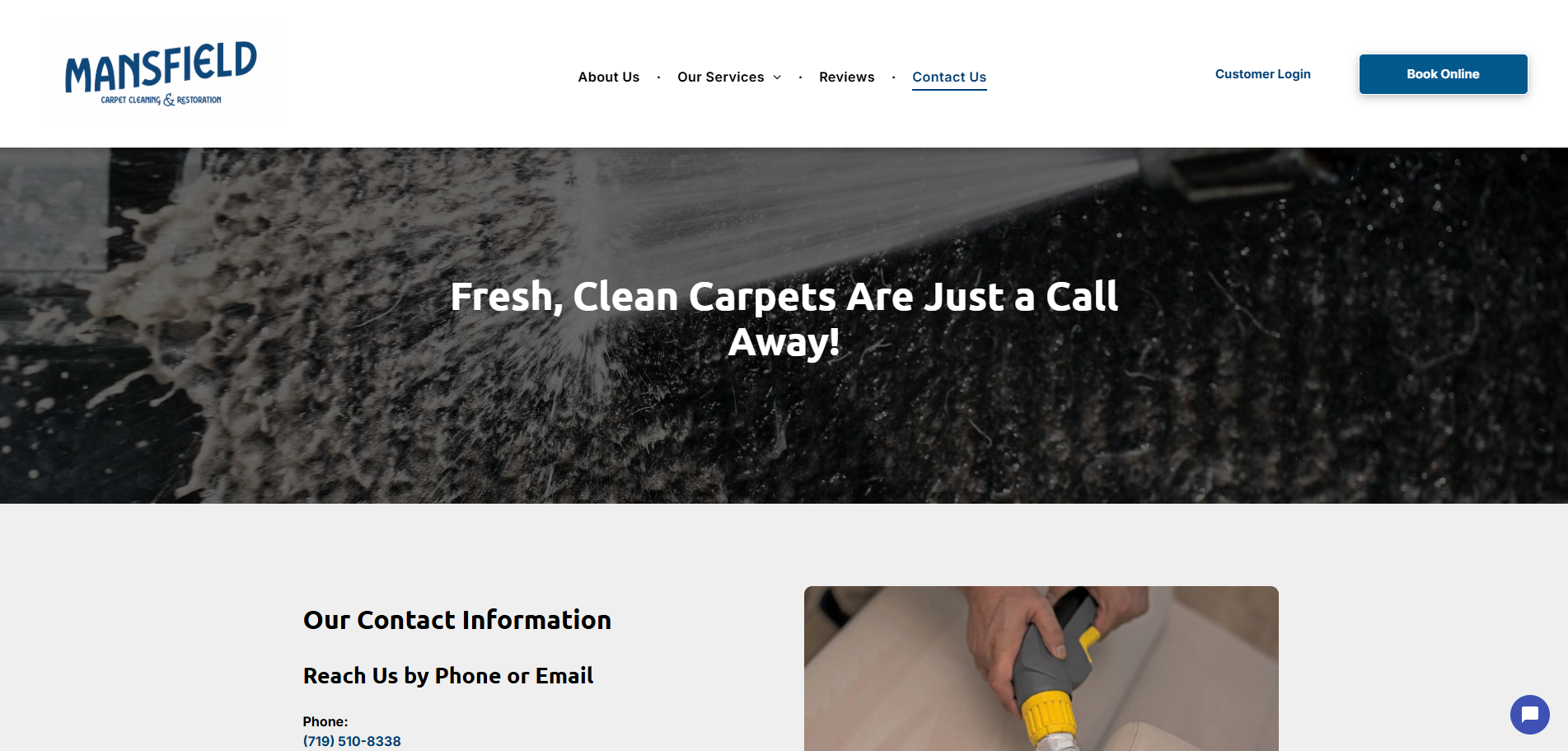 Contact | Colorado Springs, CO | Mansfield Carpet Cleaning