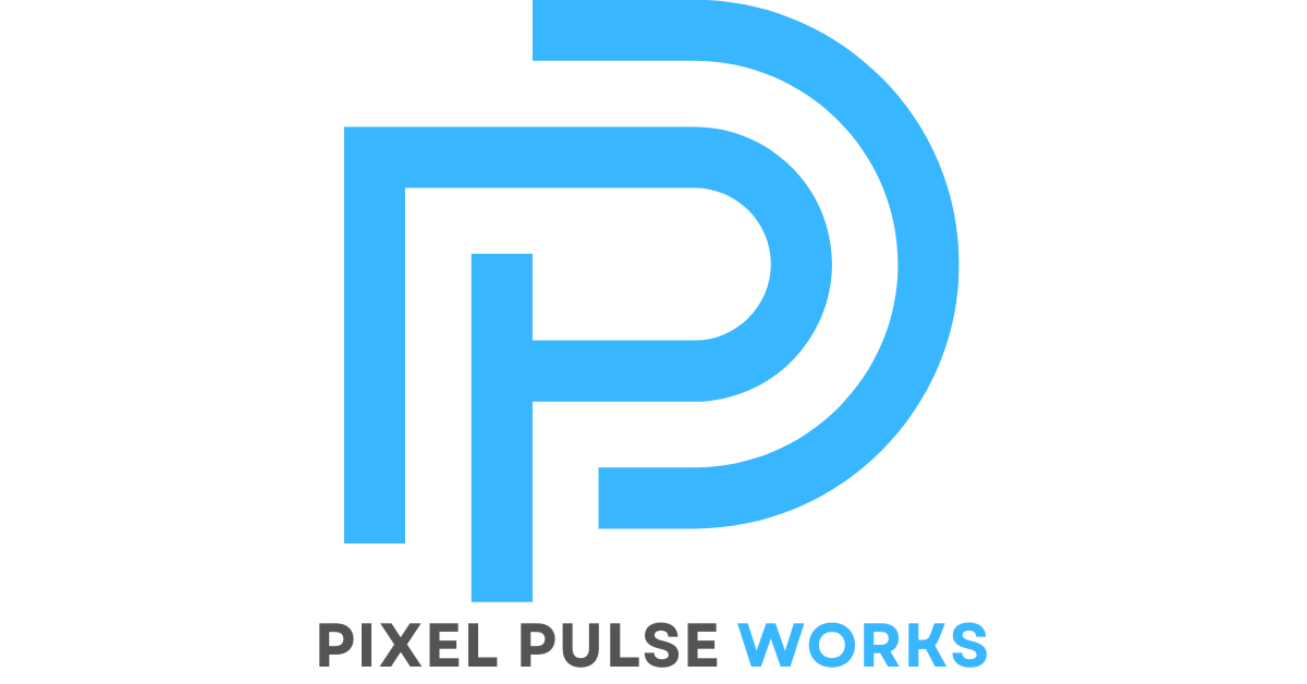 pixel pulse logo design
