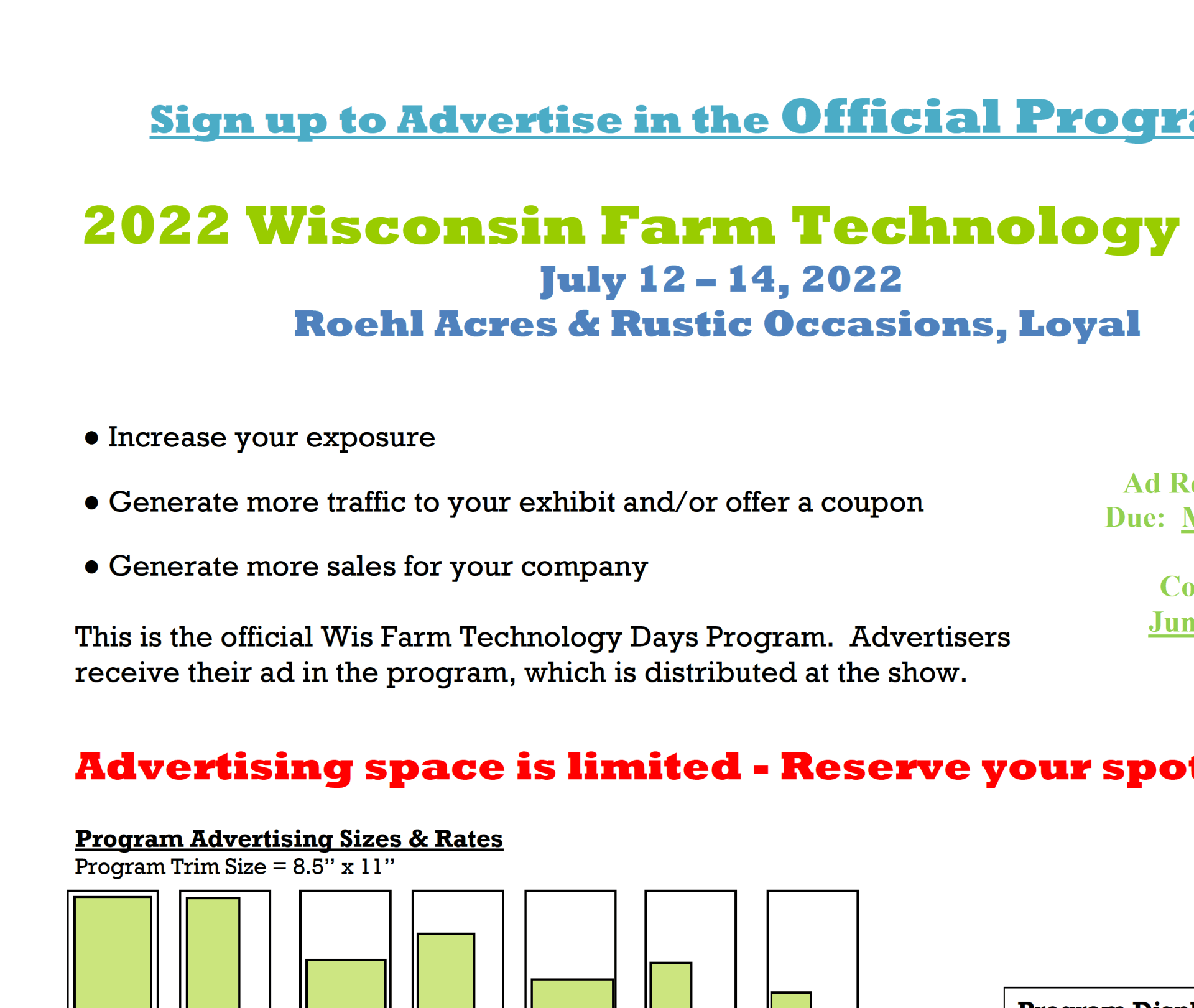 Wisconsin Farm Technology Days / WFTD / Start Planning Your Visit Now!