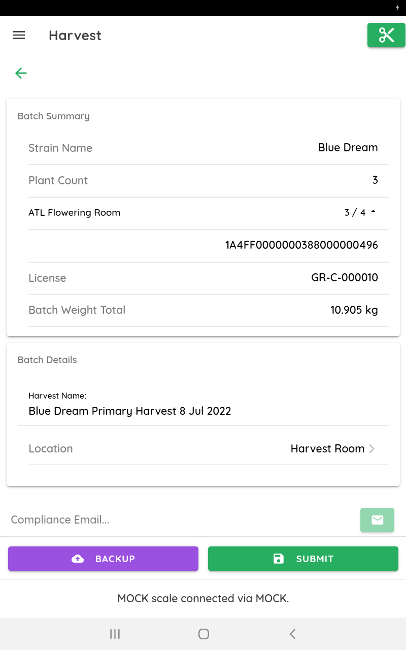 CannaScale | METRC Integrated Cannabis Harvest Complaince | StashStock