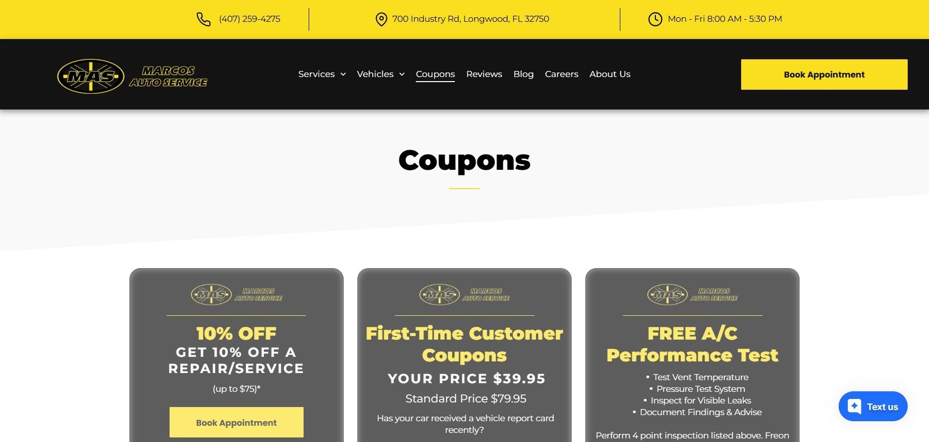 Auto Repair Deals in Longwood, FL | Marcos Auto Service